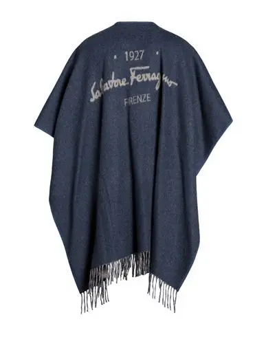 FERRAGAMO Cape In Cashmere, Wool And Calfskin