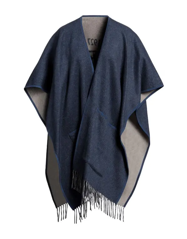FERRAGAMO Cape In Cashmere, Wool And Calfskin