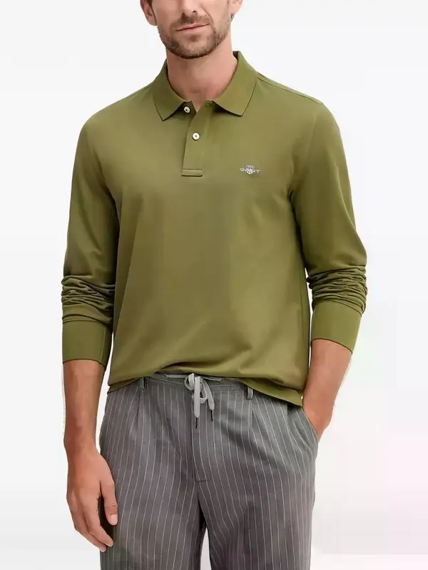 Gant Long-sleeve Polo Shirt - Green