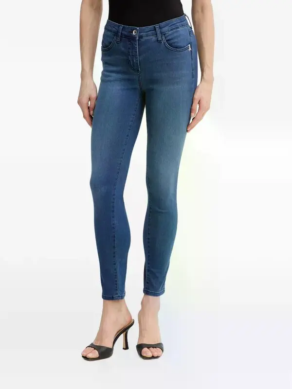 Patrizia Pepe Skinny Jeans With Logo Plaque