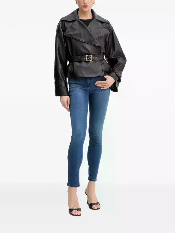Patrizia Pepe Skinny Jeans With Logo Plaque