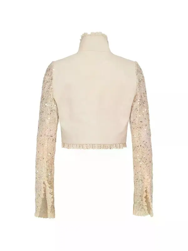 LUDOVIC DE SAINT SERNIN Odile Ruffled Sequin Jacket