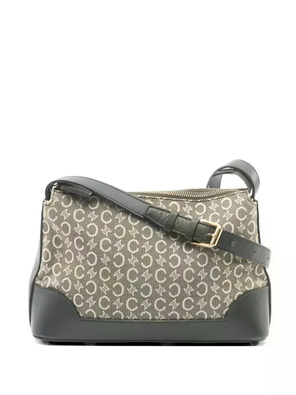 Celine 2000s Macadam Shoulder Bag - Green