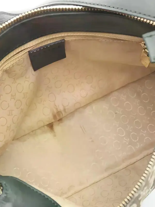 Celine 2000s Macadam Shoulder Bag - Green
