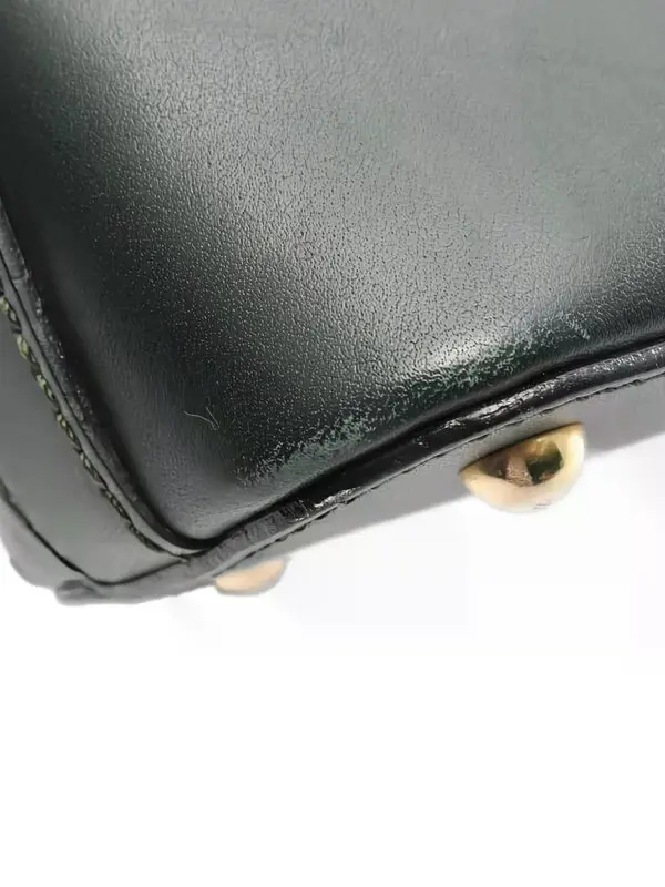 Celine 2000s Macadam Shoulder Bag - Green