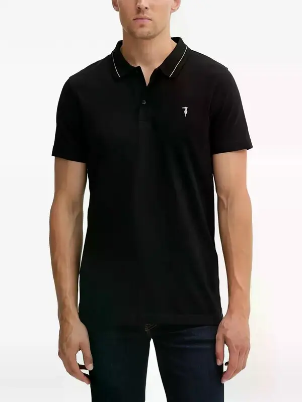 TRUSSARDI Logo-embroidered Polo Shirt