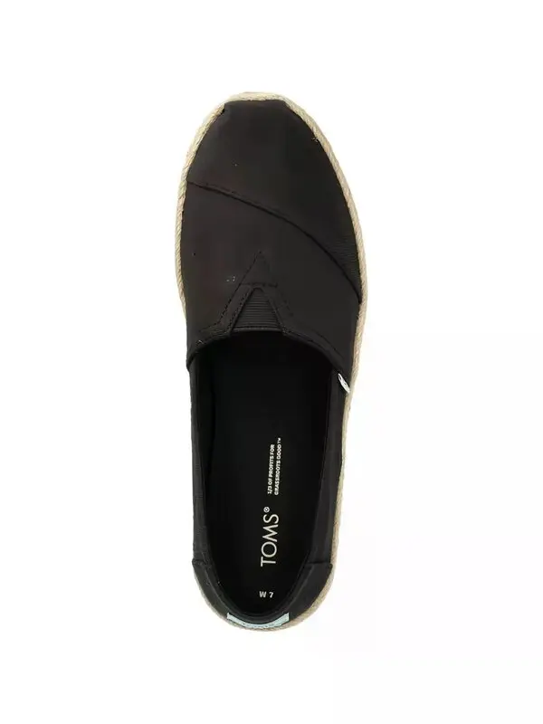 Toms Rope Panelled Espadrilles - Black
