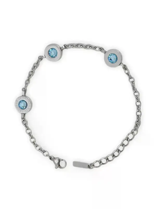 TRUSSARDI T-logo Crystal Bracelet - Silver