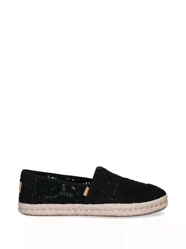 Toms Crochet Espadrilles - Black
