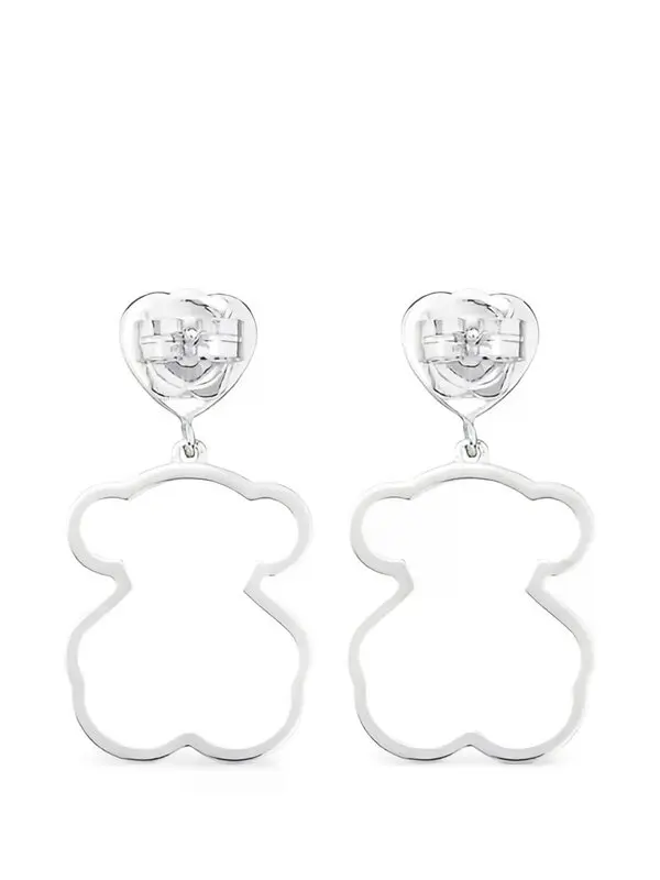 TOUS Bear-shape Drop Earrings - Silver