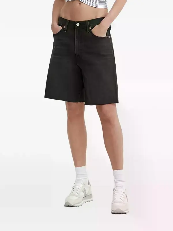 LEVI'S Frayed Hem Shorts - Black