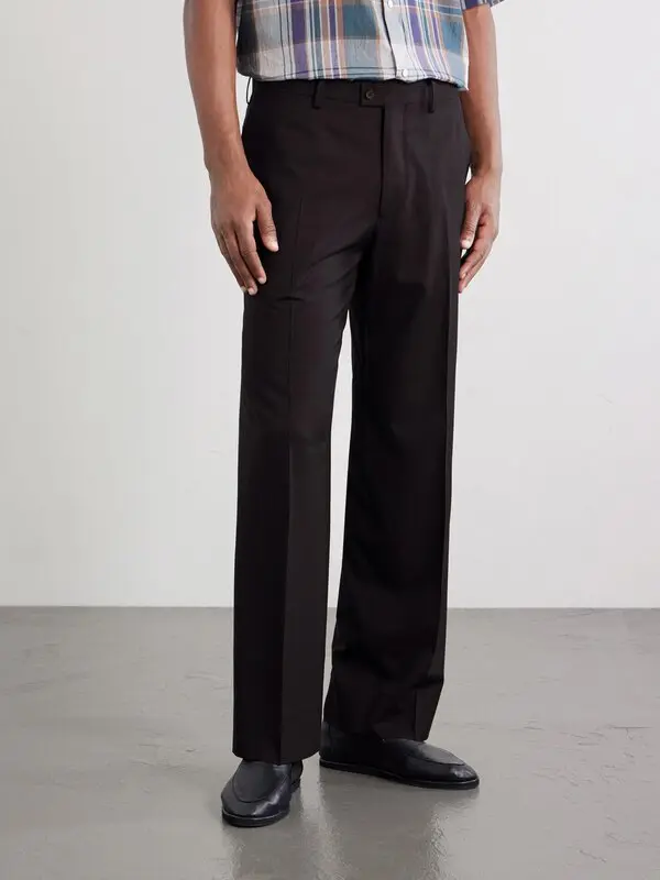 KAPTAIN SUNSHINE Straight-leg Wool-poplin Trousers