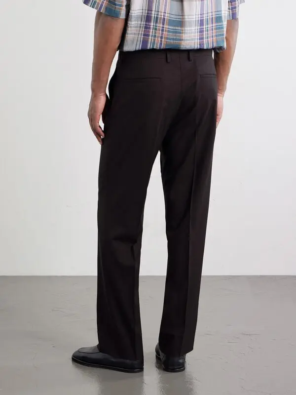 KAPTAIN SUNSHINE Straight-leg Wool-poplin Trousers