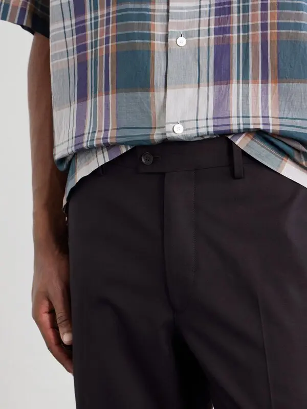KAPTAIN SUNSHINE Straight-leg Wool-poplin Trousers