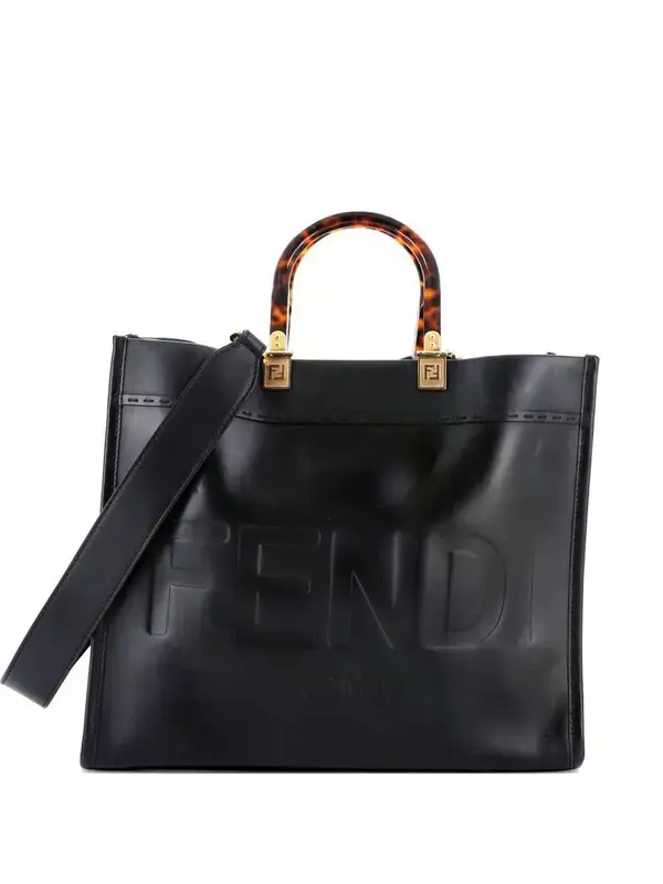 Fendi Sunshine Shopper Medium Tote Bag - Black