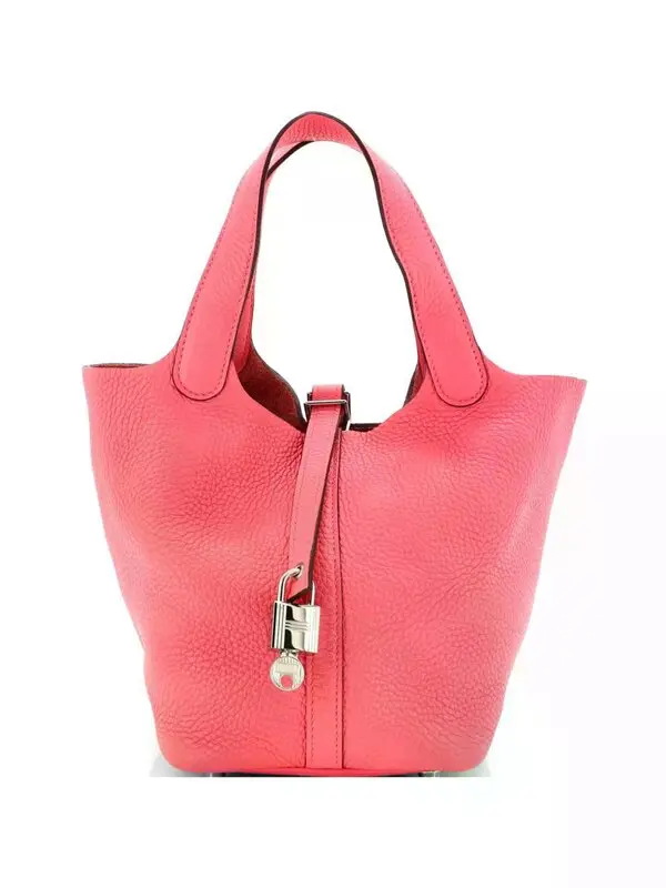 Hermès Picotin Lock Bag Clemence Pm Bucket Bag - Pink