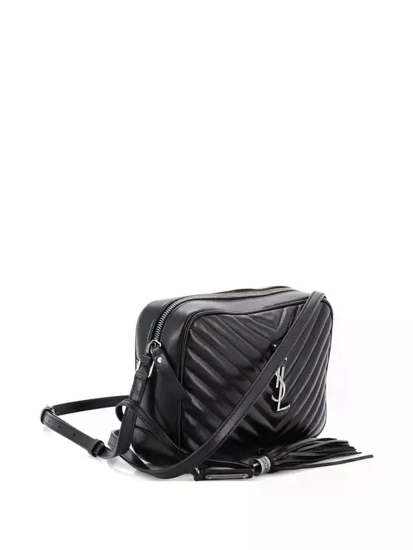 Saint Laurent Lou Camera Bag Matelasse Chevron Leather - Black