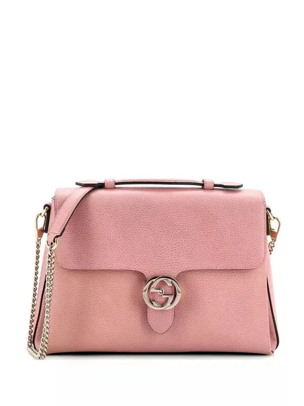 Gucci Interlocking Top Handle Medium Shoulder Bag - Pink