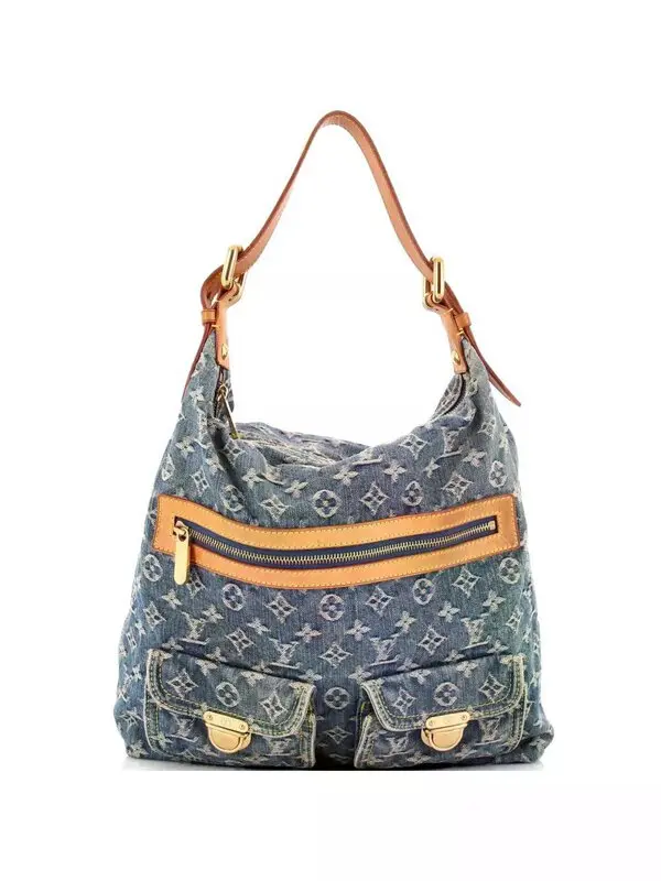 LOUIS VUITTON Baggy Handbag Denim Gm - Blue
