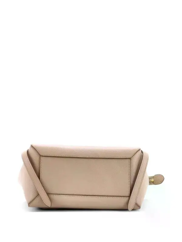 Celine Belt Bag Textured Leather Pico Shoulder Bag - Neutrals