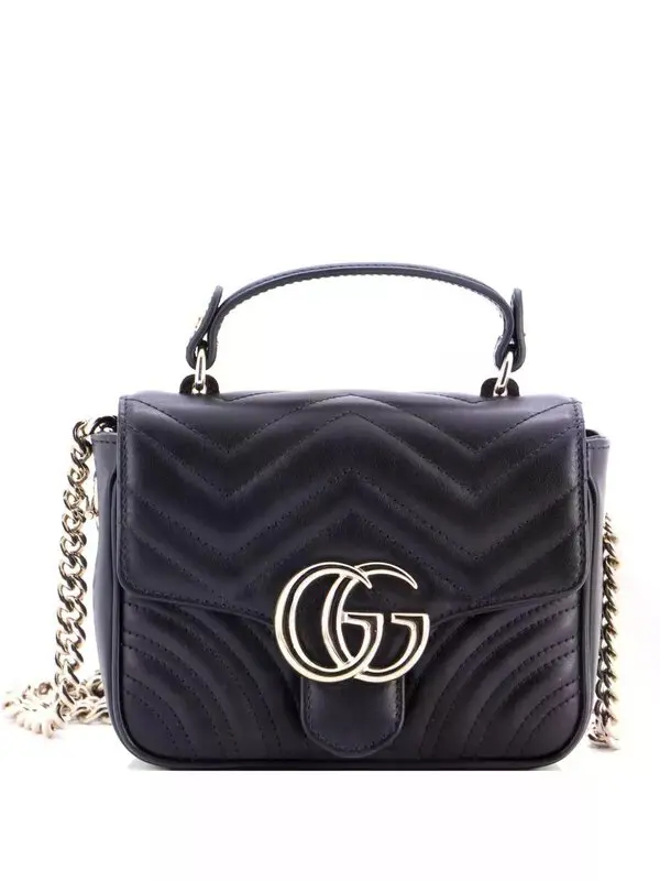 Gucci Gg Marmont Mini Satchel - Black