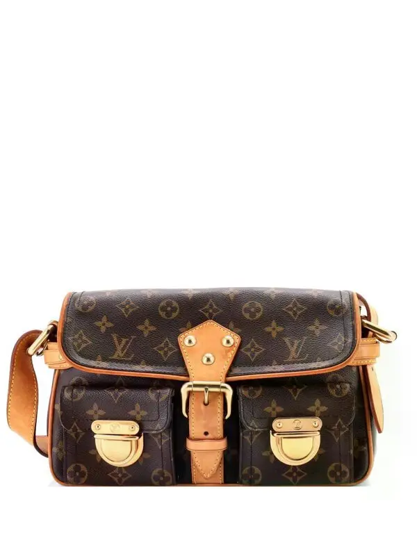 LOUIS VUITTON Hudson Handbag Monogram Canvas Pm - Brown