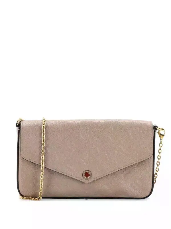 LOUIS VUITTON Felicie Pochette Monogram Empreinte Leather Crossbody Bag - Neutrals