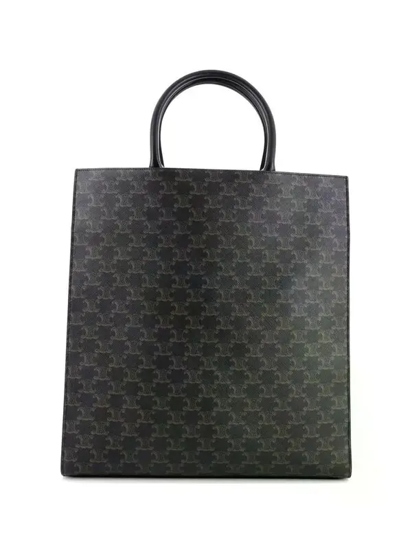 Celine Vertical Cabas Triomphe Coated Canvas Large Tote Bag