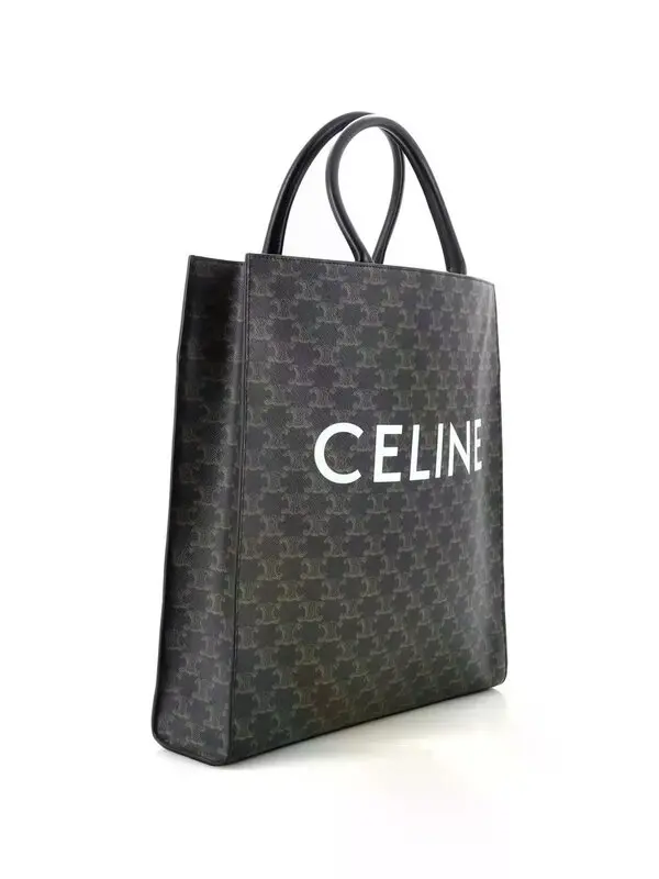 Celine Vertical Cabas Triomphe Coated Canvas Large Tote Bag