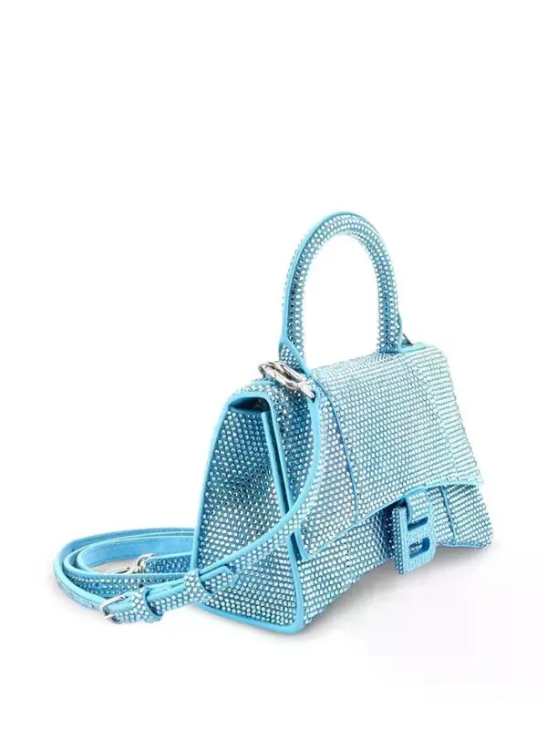 Balenciaga Hourglass Xs Top Handle Crossbody Bag - Blue