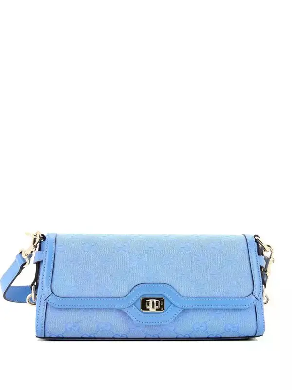 Gucci Luce Canvas Small Shoulder Bag - Blue