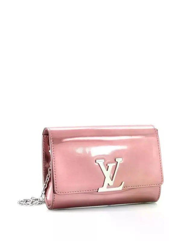 LOUIS VUITTON Chain Louise Patent Gm Clutch Bag - Pink
