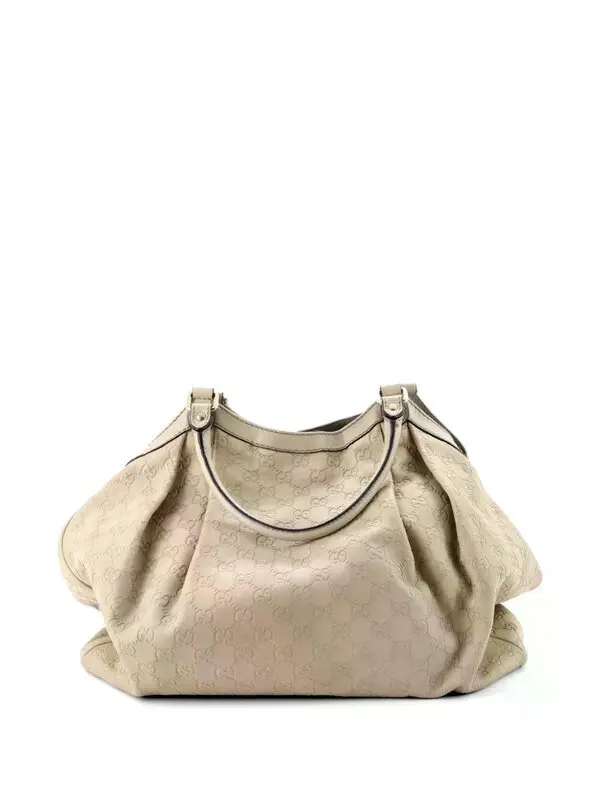 Gucci Sukey Sima Leather Large Tote - Neutrals