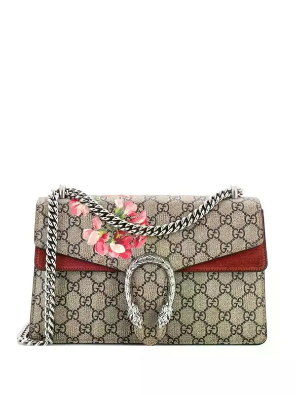 Gucci Dionysus Blooms Print Gg Coated Canvas Small Shoulder Bag - Brown