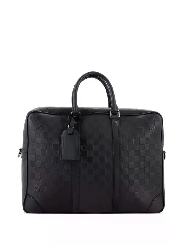 LOUIS VUITTON Porte-documents Voyage Briefcase Damier Infini Leather Gm - Black