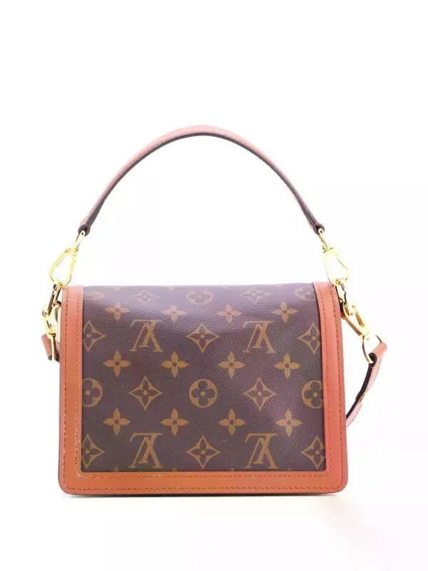 LOUIS VUITTON Dauphine Lock Xl Shoulder Bag Reverse Monogram Canvas Mini Crossbody