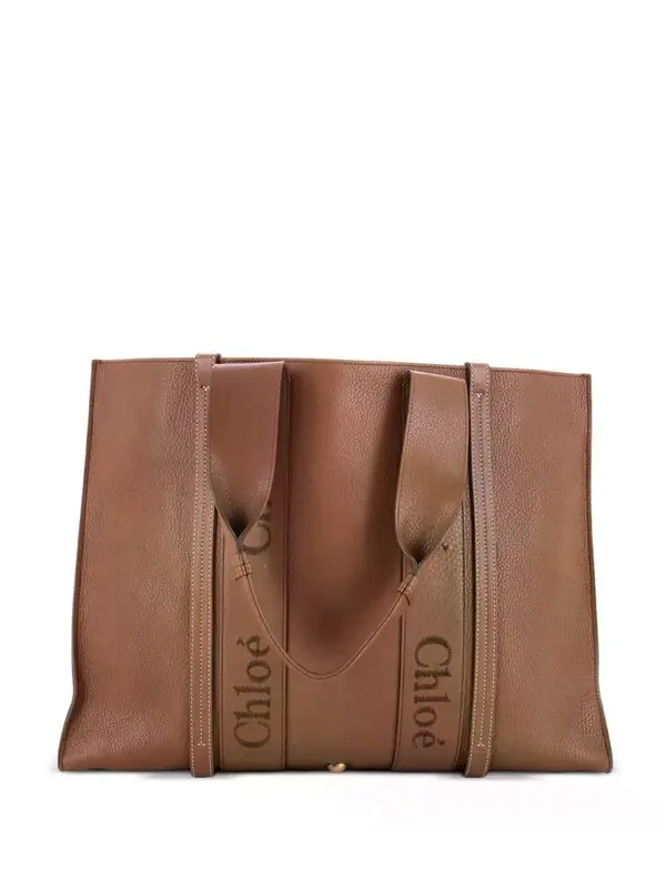Chloé Woody Large Leather Tote Bag