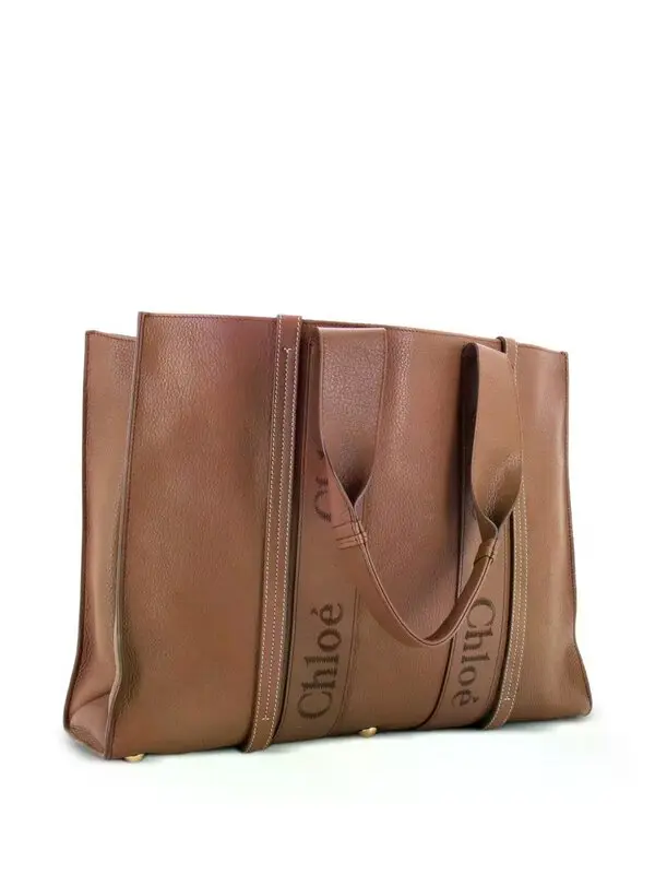Chloé Woody Large Leather Tote Bag