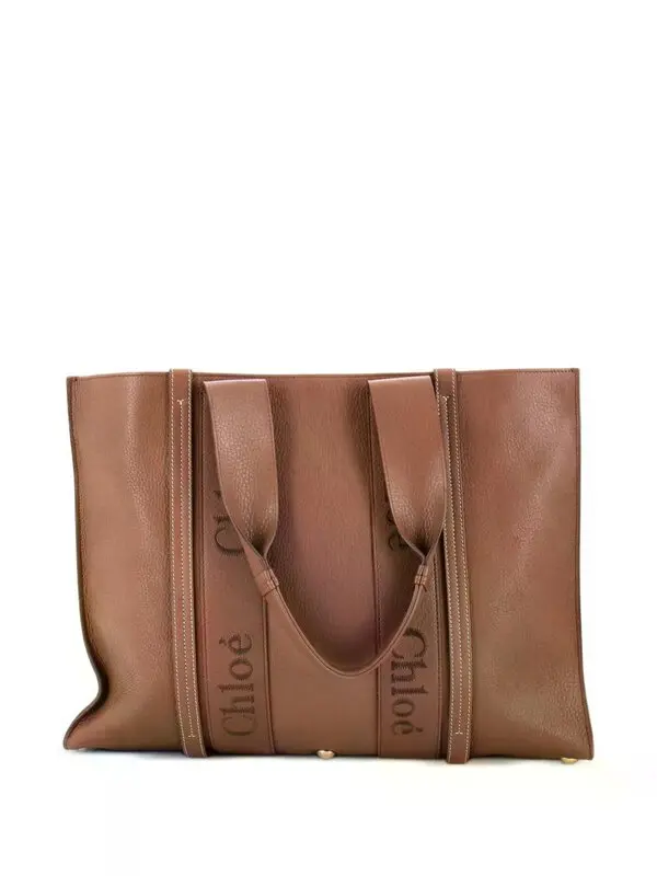 Chloé Woody Large Leather Tote Bag
