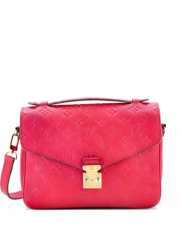 LOUIS VUITTON Pochette Metis Monogram Empreinte Leather Crossbody Bag - Pink