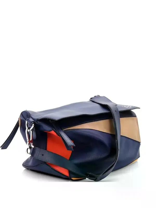 Loewe Puzzle Bag Leather Xl Shoulder Bag - Blue