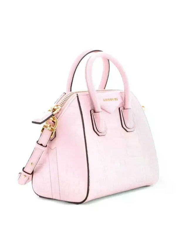 Givenchy Antigona Mini Crossbody Bag Crocodile Embossed Leather - Pink