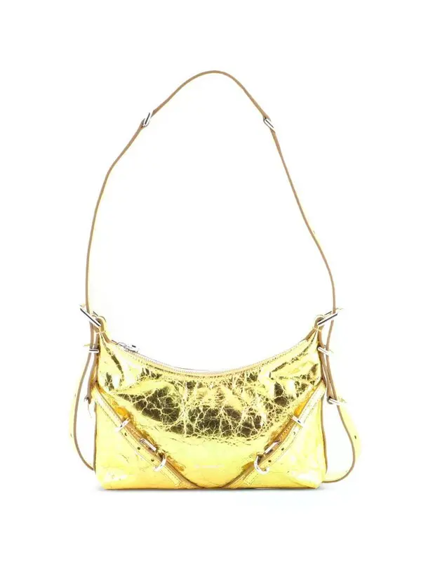 Givenchy Voyou Metallic Leather Mini Shoulder Bag - Gold