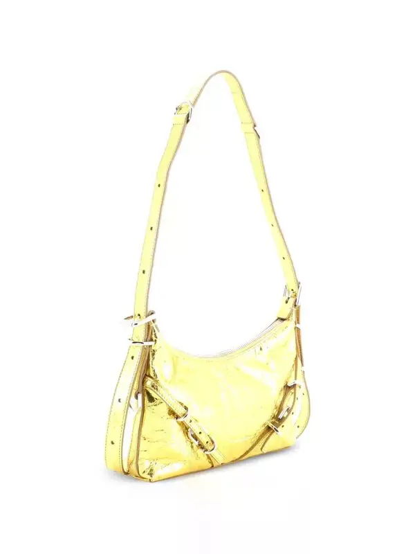 Givenchy Voyou Metallic Leather Mini Shoulder Bag - Gold