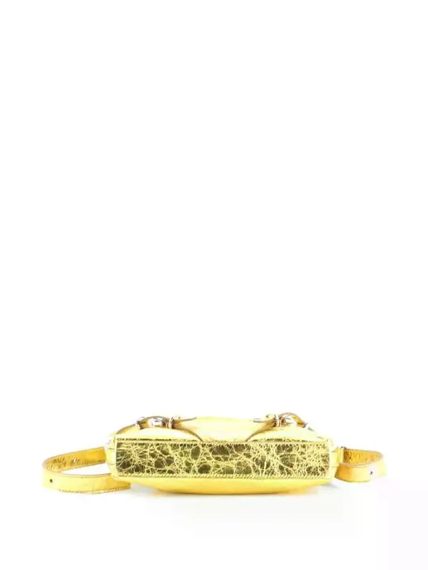 Givenchy Voyou Metallic Leather Mini Shoulder Bag - Gold