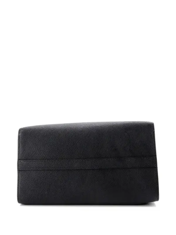 Prada Monochrome Saffiano And City Calf Small Tote Bag