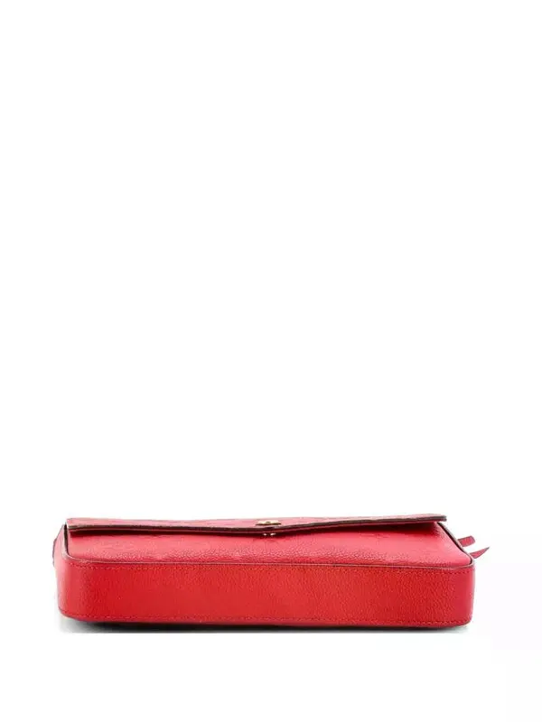 LOUIS VUITTON Felicie Pochette Monogram Empreinte Leather - Red