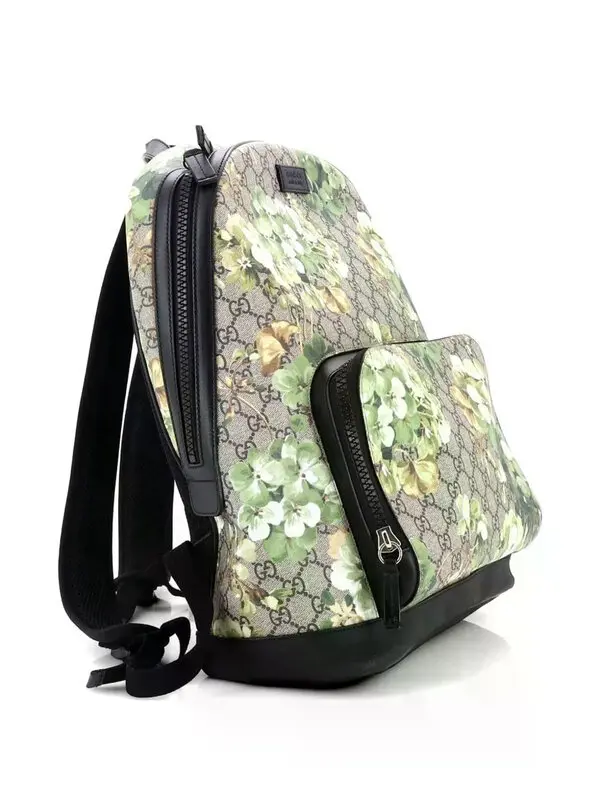 Gucci Blooms Print Gg Coated Canvas Medium Backpack