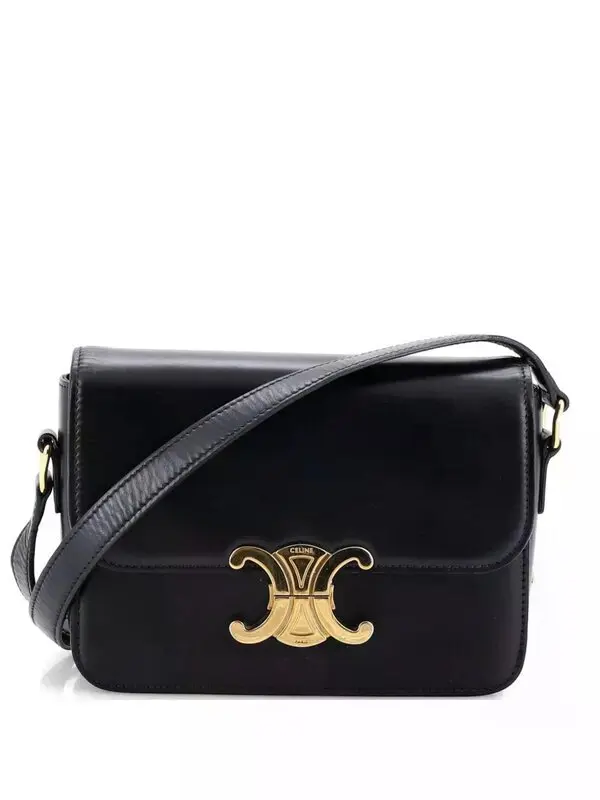Celine Triomphe Smooth Calfskin Teen Crossbody Bag - Black