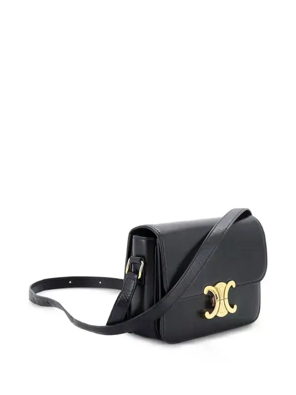 Celine Triomphe Smooth Calfskin Teen Crossbody Bag - Black